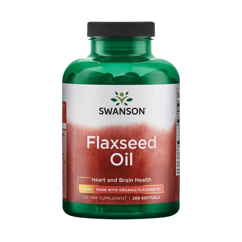 [Made in USA] Swanson EFAs Flaxseed Oil 1000mg Softgel, 200 Count ...