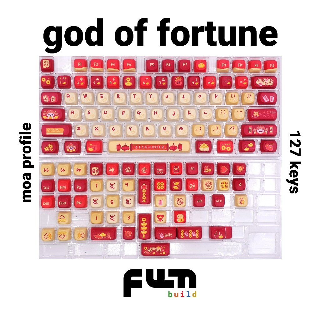 [GOD OF FORTUNE Keycaps][MOA Profile] Dye Sublimation Printed 127 Keys ...