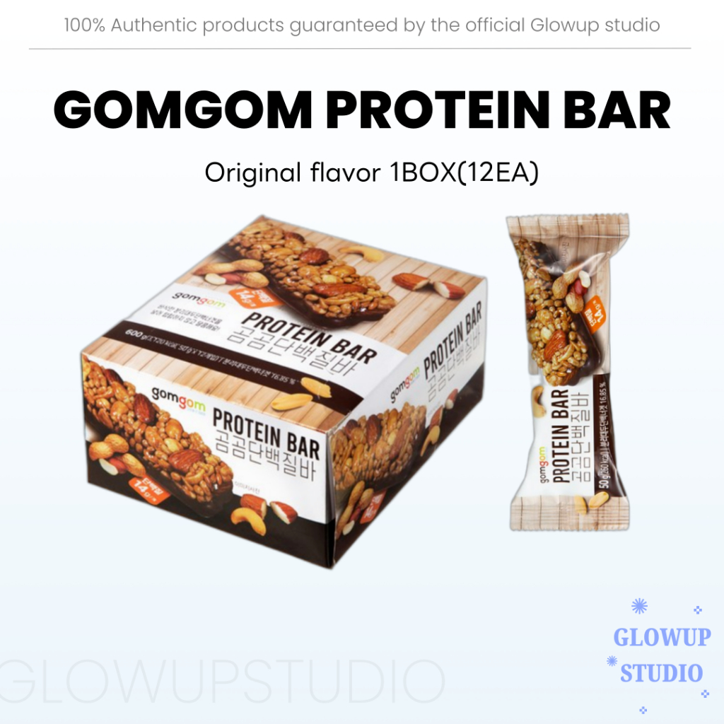 GOMGOM PROTEIN BAR Original Flavor 1BOX (12EA) chocolate energy bar | Shopee Malaysia