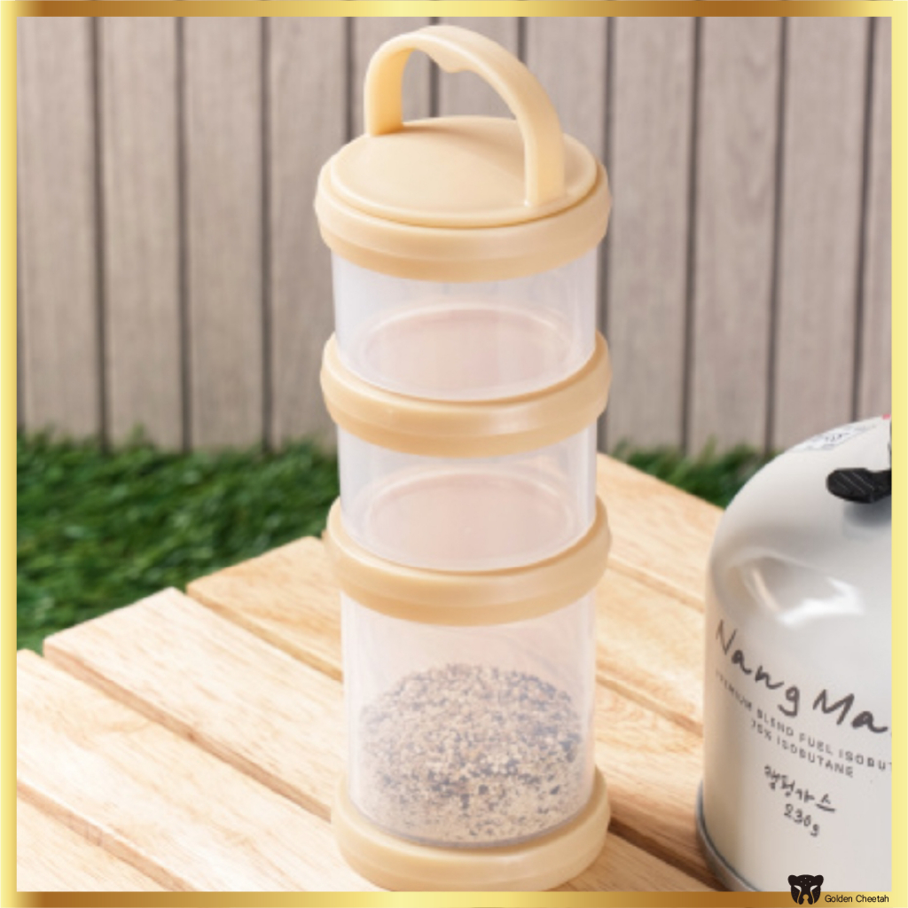 Daiso Korea 3-Tier Stackable Spice Containers 190ml | Shopee Malaysia