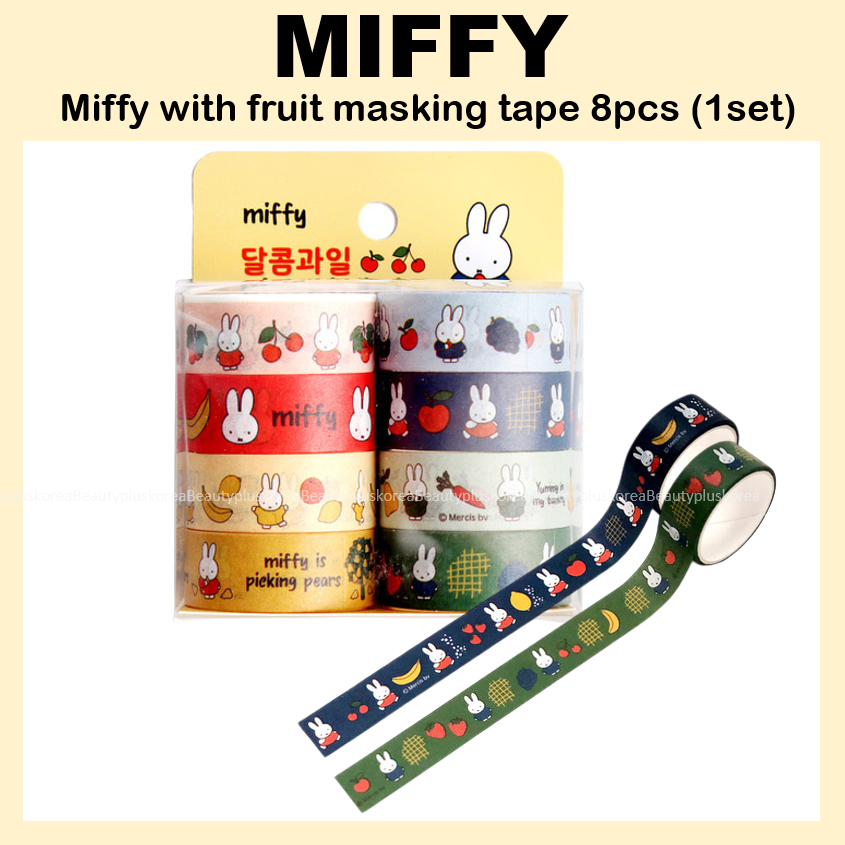 [MIFFY] Miffy with fruit masking tape 8pcs (1set) | Shopee Malaysia