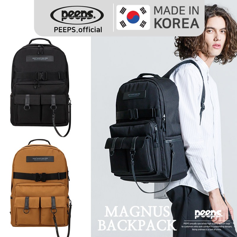 PEEPS BLACK LABEL Mgnus backpack(2 color) | Shopee Malaysia