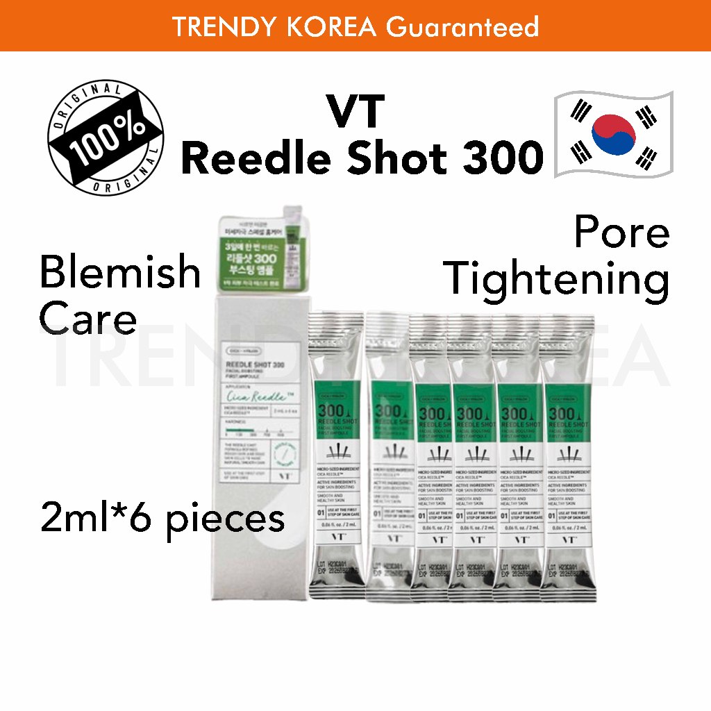 VT Reedle Shot 300, Facial Serum & Essence, 2ml*6 pieces (Pore Serum ...