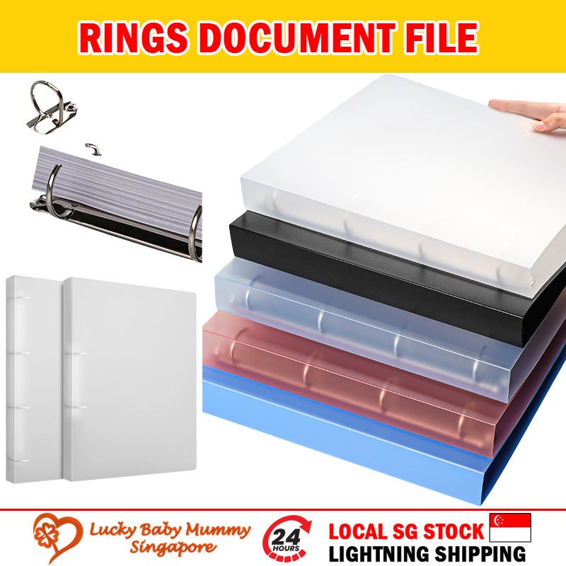 [2/4 Ring] A4 Clear Transparent Ring File Display Notebook Pocket ...