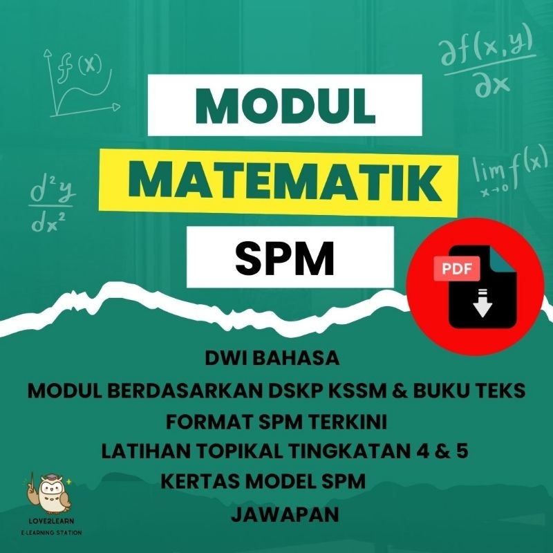 M28 Modul Matematik SPM Latihan Topikal Tingkatan 4&5 Kertas Model ...