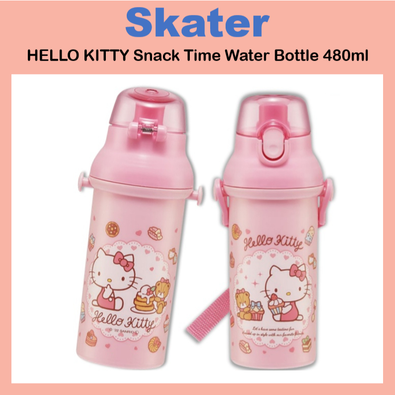 [SKATER] HELLO KITTY Snack Time One-Touch Shoulder Strap Water Bottle 480ml / PSB5SANAG ...