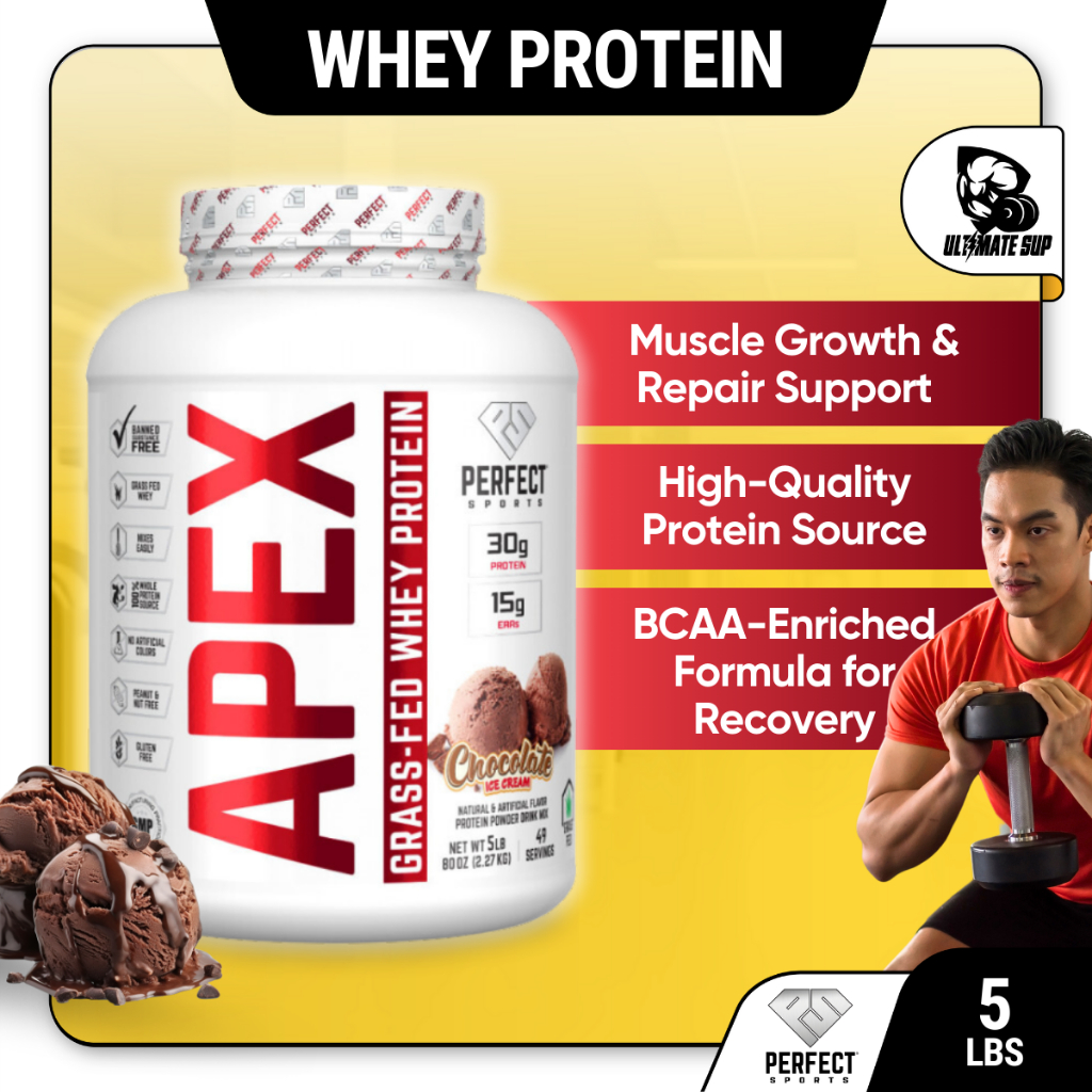 Perfect Sports, Apex Grass Fed 100% Pure Whey Protein Concentrate ...