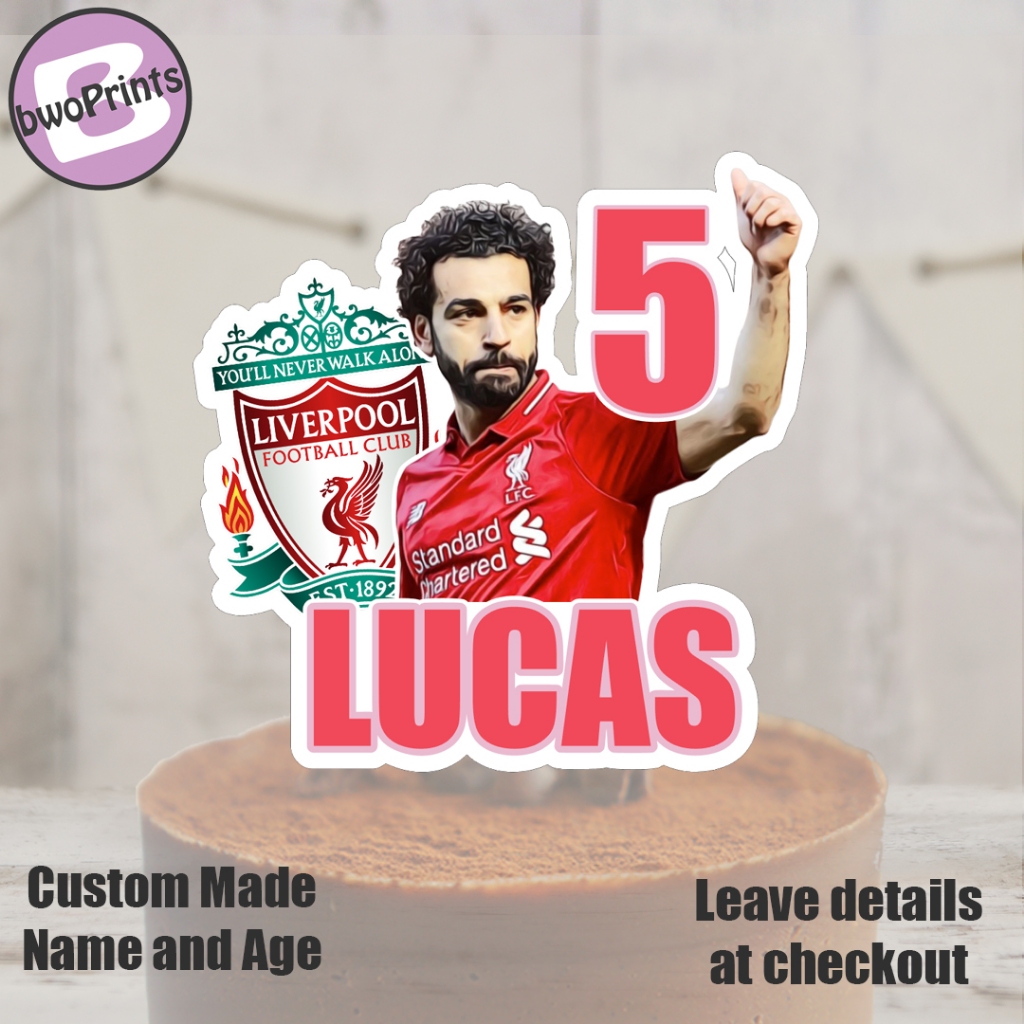Liverpool Mohd Saleh English Football League Birthday Cake Topper ...