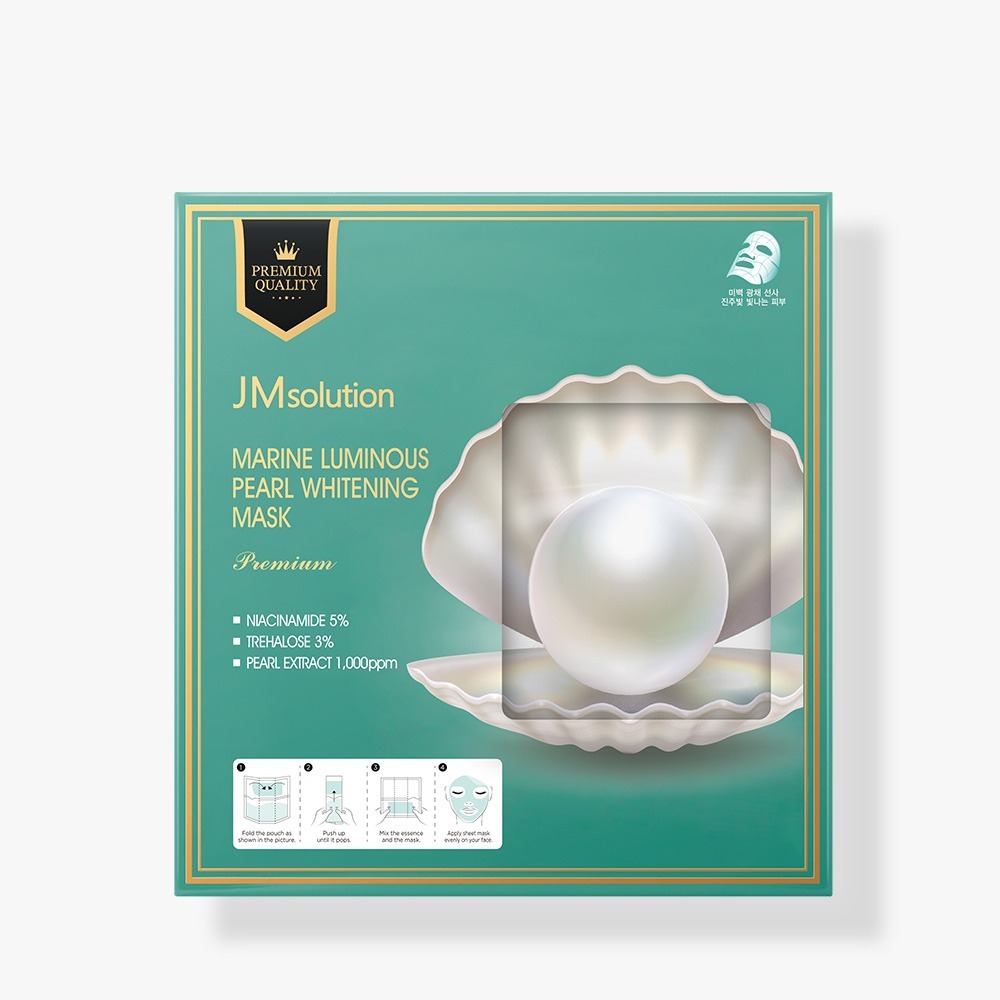 JMsolution Marine Luminous Pearl Whitening Mask Premium 33ml 5EA | Shopee Malaysia