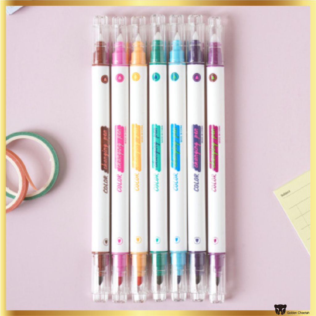 Daiso Korea Magic Color Change Deco Pens 7pcs Set | Shopee Malaysia