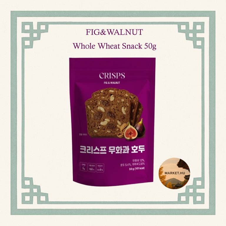 [CU] CRISPS FIG&WALNUT Whole Wheat Snack 50g/Made in Korea, Vegan ...