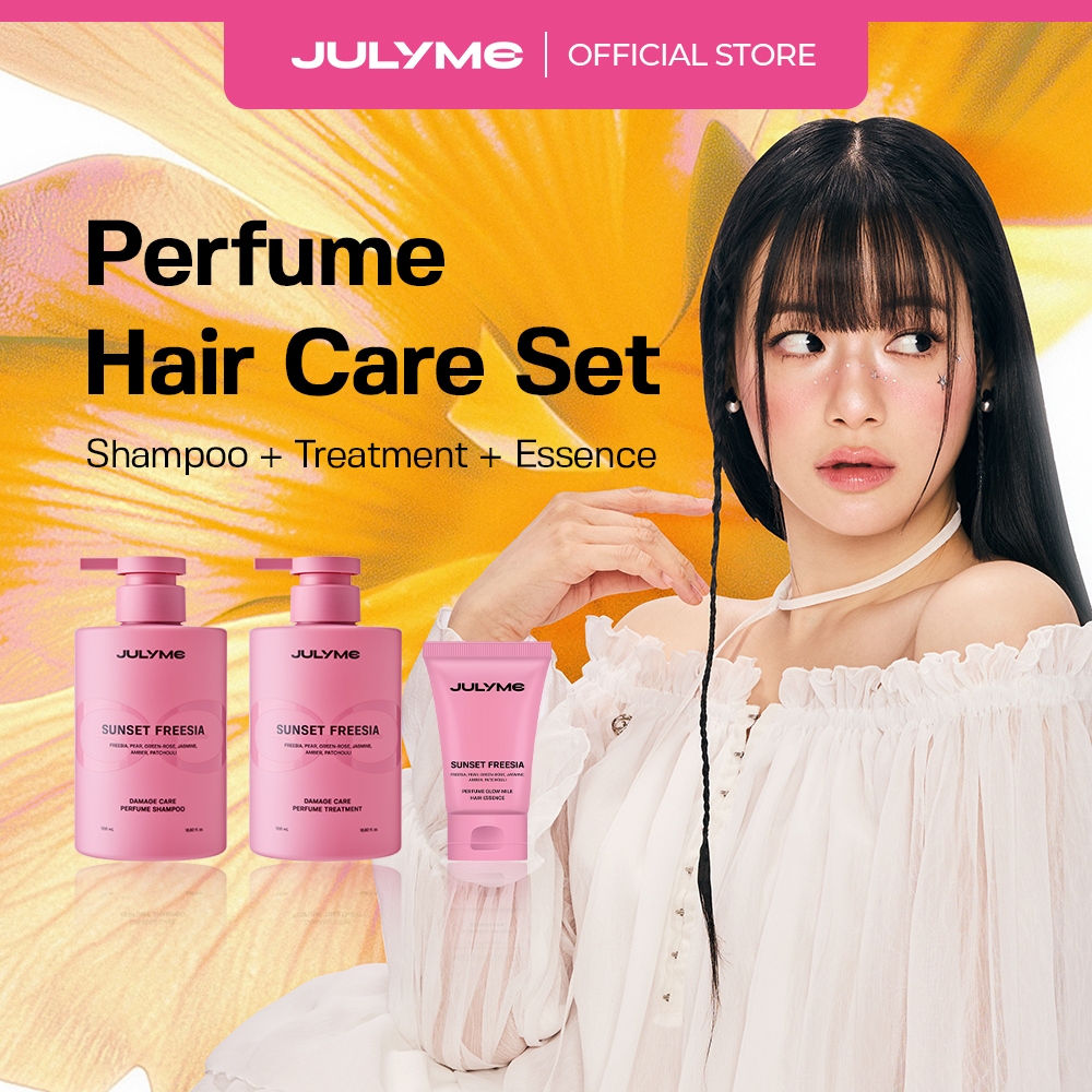 JULYME Perfume Hair Care Set (Shampoo 500ml + Treatment 500ml + Essence ...