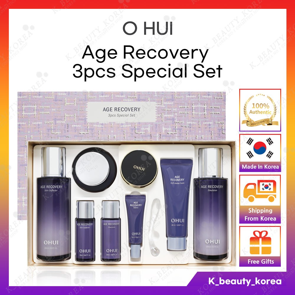 [O HUI] Age Recovery 3pcs Special Set (Skin Softener+Emulsion+Cream ...