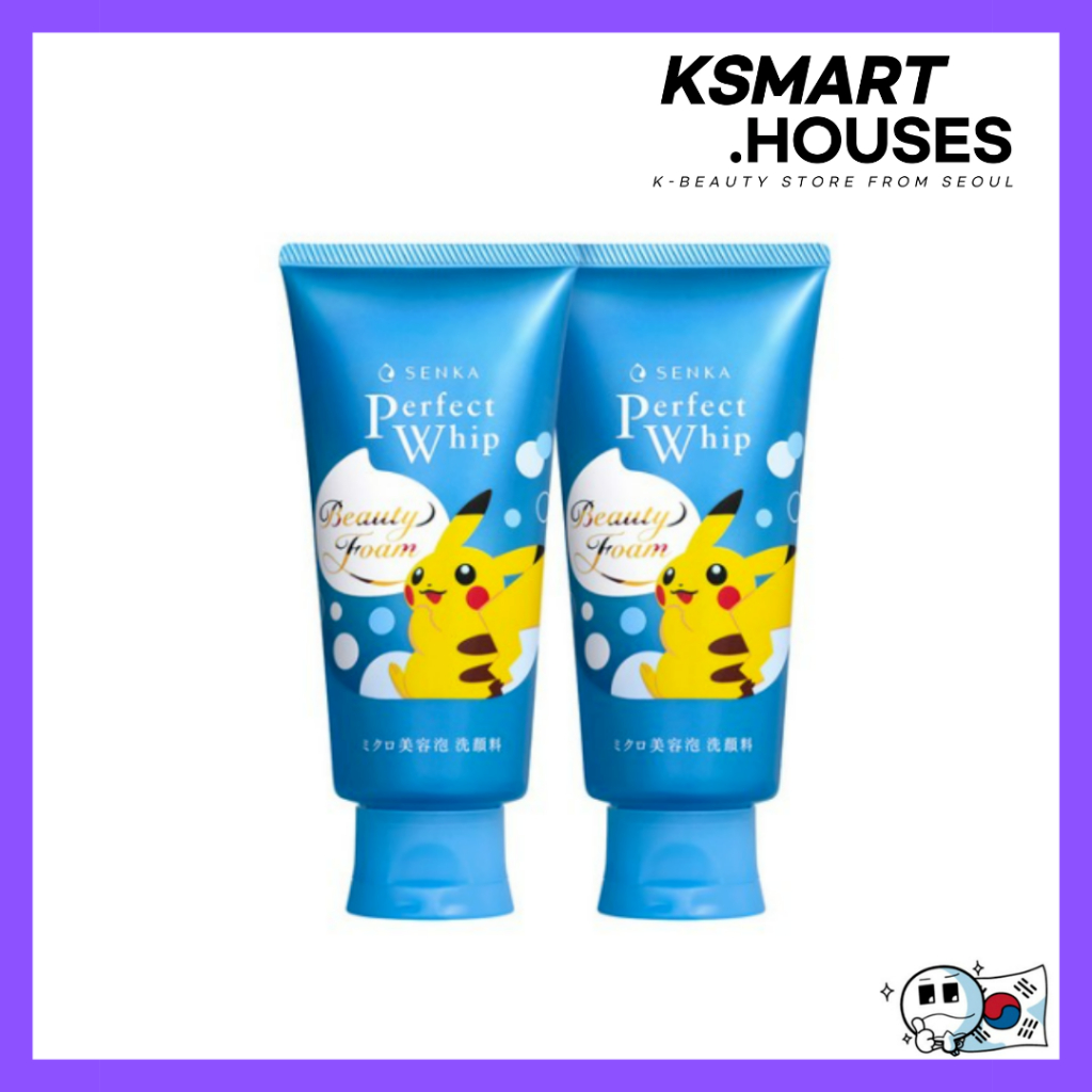 Senka Perfect Whip Facial Wash A Pokemon Edition Cleansing Foam, 120g ...