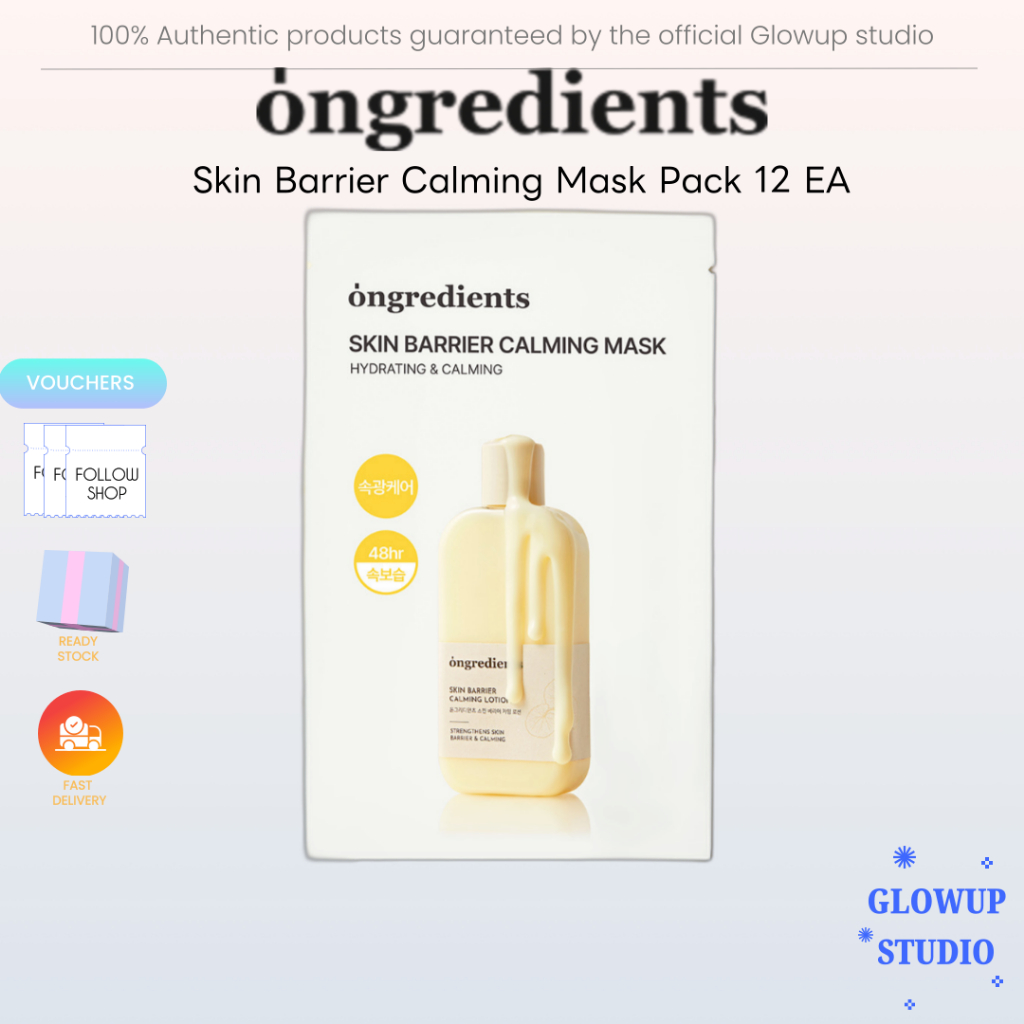 [Ongredients] Skin Barrier Calming Mask Pack (12 EA) | Shopee Malaysia