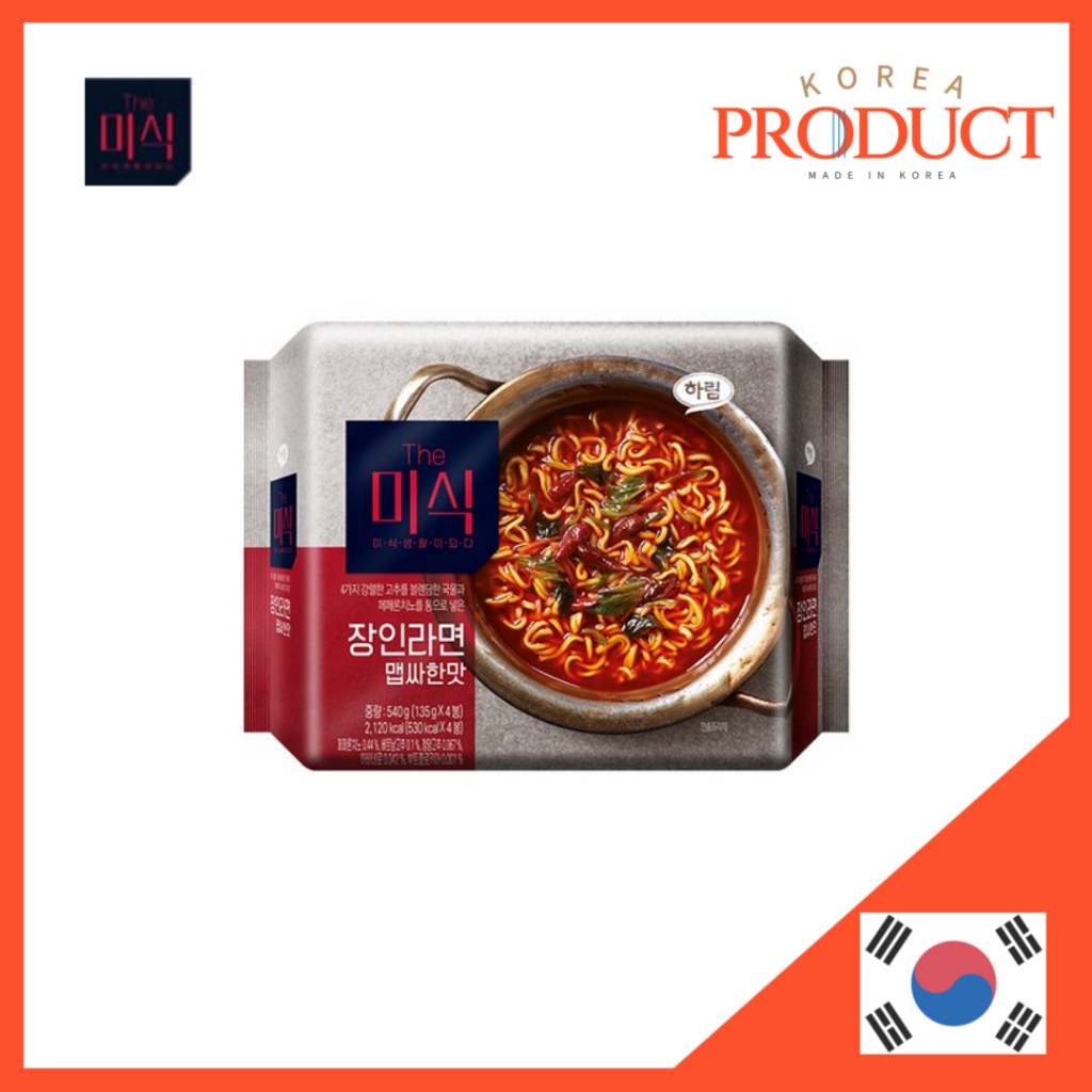 THE MISIK Jangin Ramen Spicy Flavor 4pcs Korean instant Ramen | Shopee ...