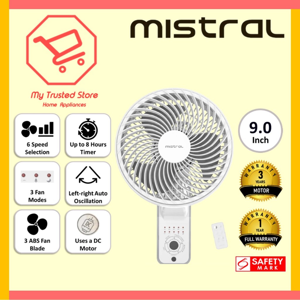 Mistral 9" DC Wall Fan with Remote MWF0935DR | Shopee Malaysia