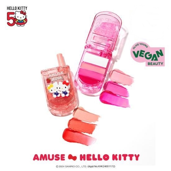 AMUSE hello kitty lip and cheek Limited Edition Olive Young Popular ...