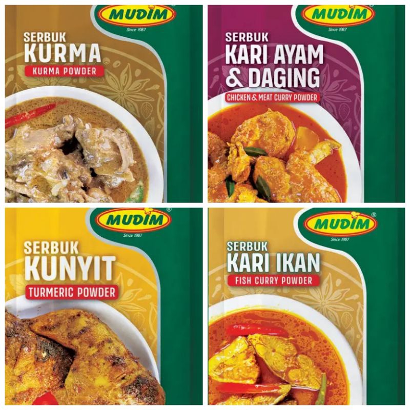 Serbuk Kari Ikan / Daging Ayam / Kunyit / Kurma Cap Mudim | Shopee Malaysia