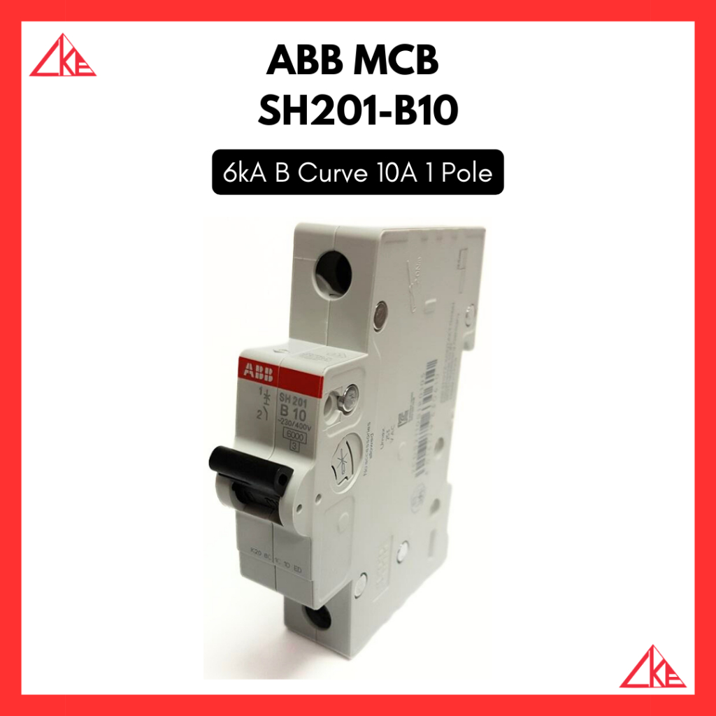 ABB MCB SH201-B10 6kA B Curve 10A 1Pole Miniature Circuit Breaker | Shopee Malaysia