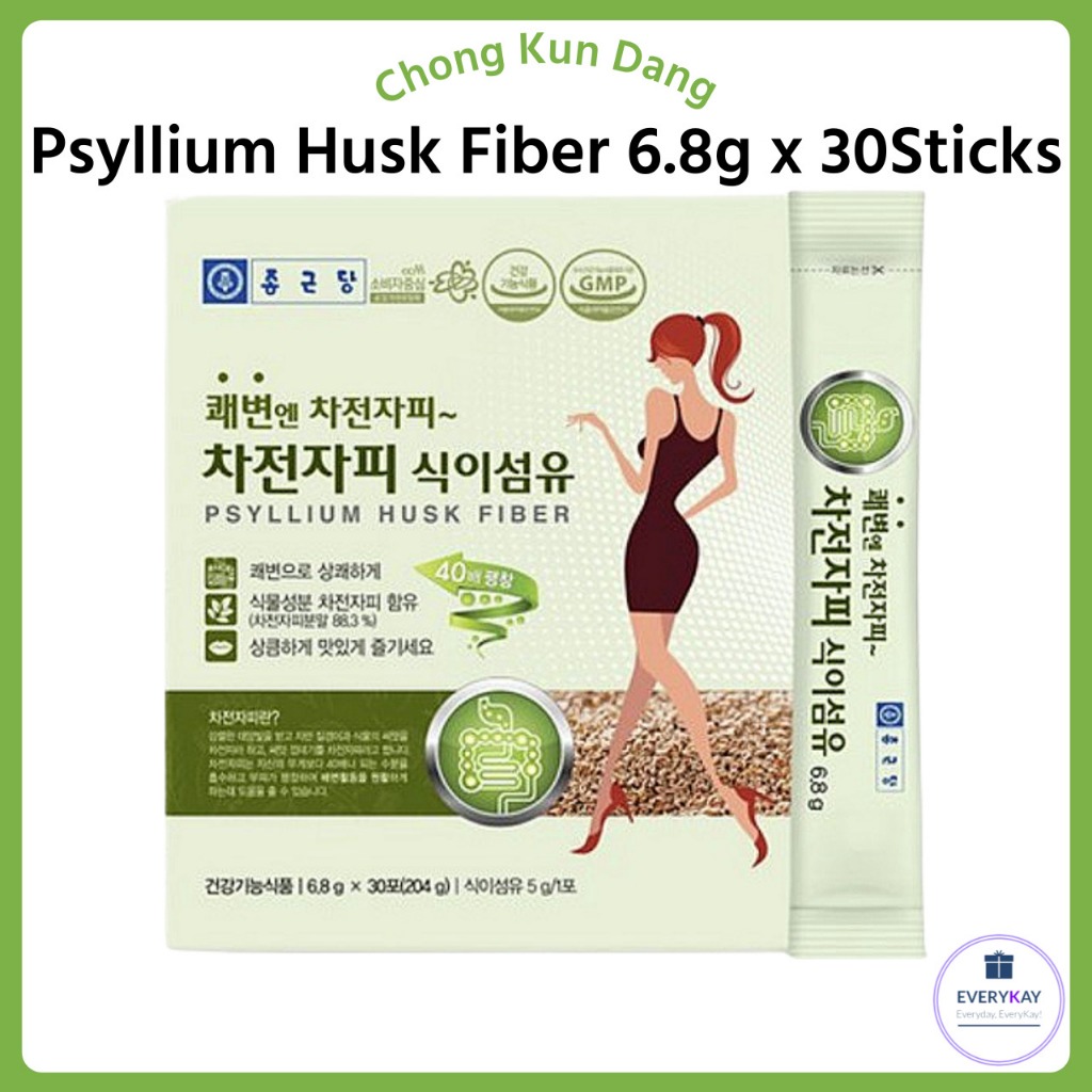 [Chong Kun Dang] Psyllium Husk Fiber 6.8g x 30Sticks | Dietary Fiber ...