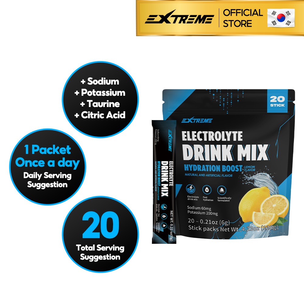 [Extreme] Electrolyte Drink Mix, For boosting Hydration, Zero Sugar ...