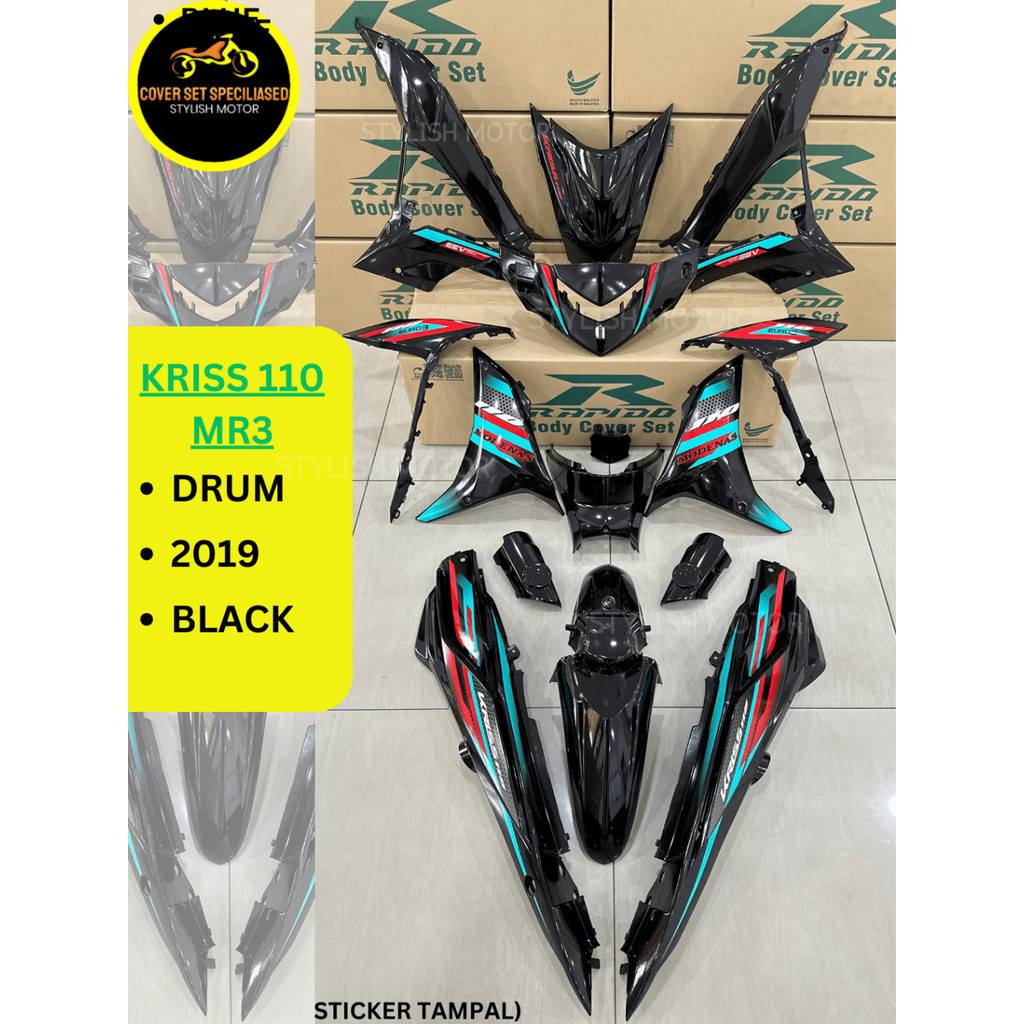 RAPIDO Cover Set MODENAS Kriss 110 Mr3 Drum 2019 Black Red Blue Yellow ...