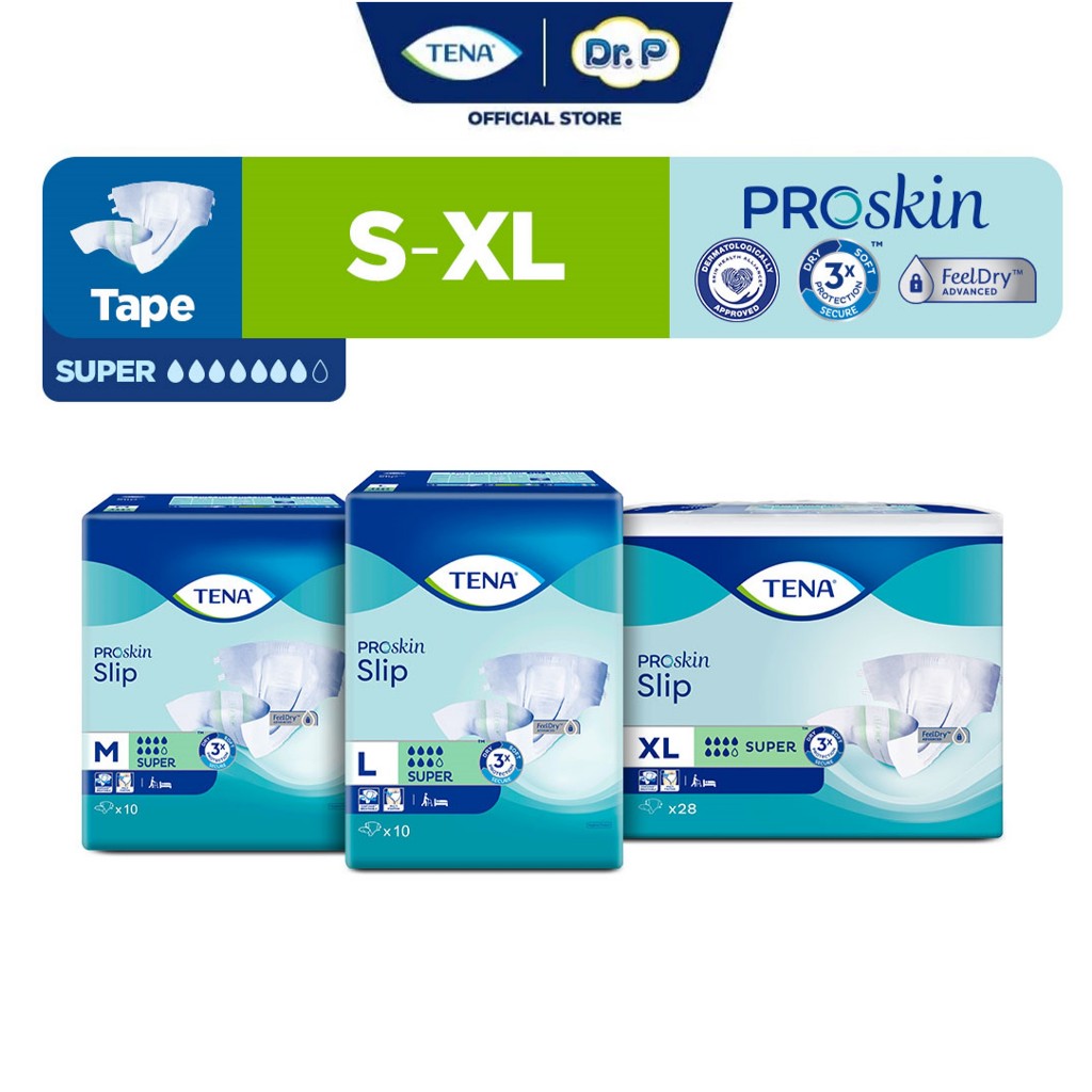 Tena PROskin Slip Super Adult Tape Diapers S/M/L/XL/XXL Size | Shopee Malaysia