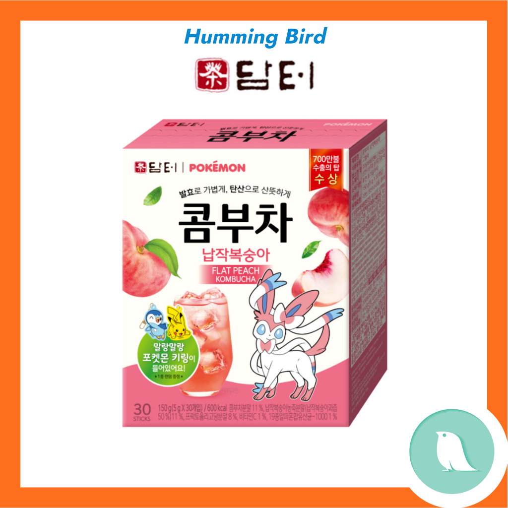 [Damtuh] Korean Healthy Pokemon Flat Peach Kombucha(30EA)/Korean ...