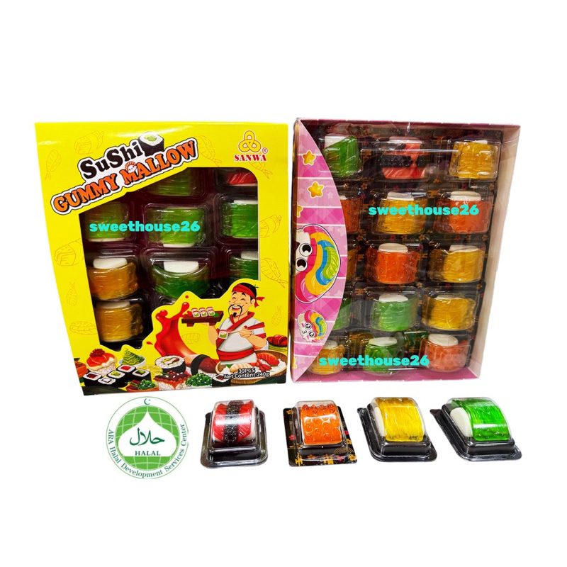 Sushi Gummy Mallow Soft Candy 30pcs（Halal） | Shopee Malaysia
