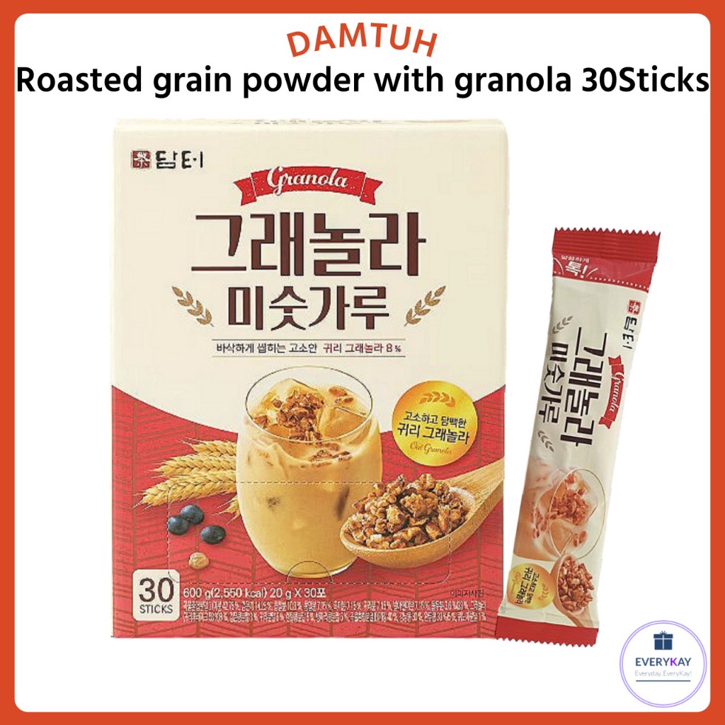 🇰🇷[DAMTUH] Roasted grain powder with granola 20g x 30 Sticks | Korean ...