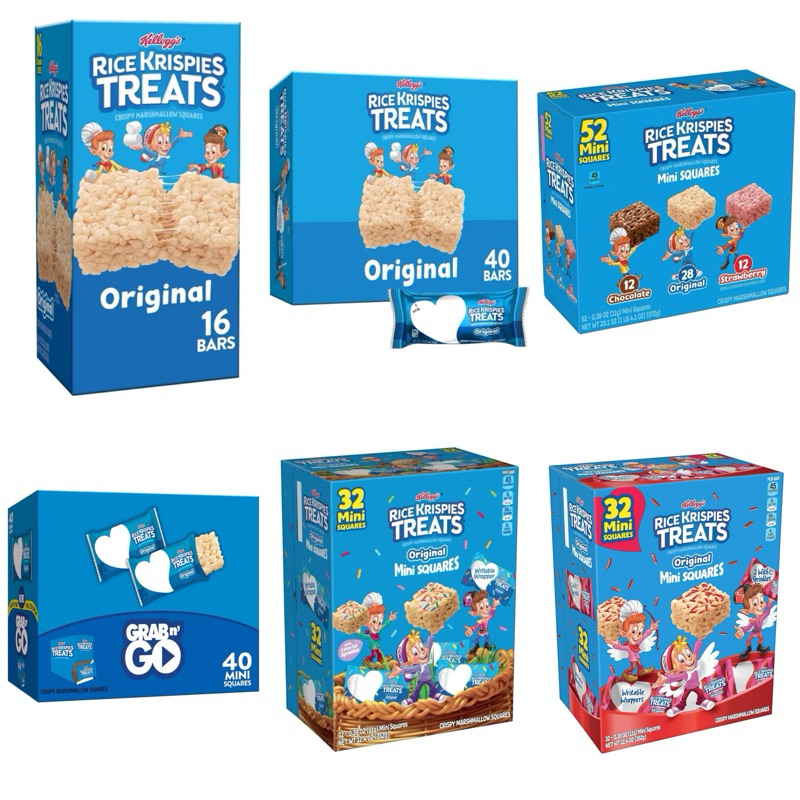 Kellogg’s Rice Krispies Treats Variety/Mini 16 32 40 52 bar box pack ...