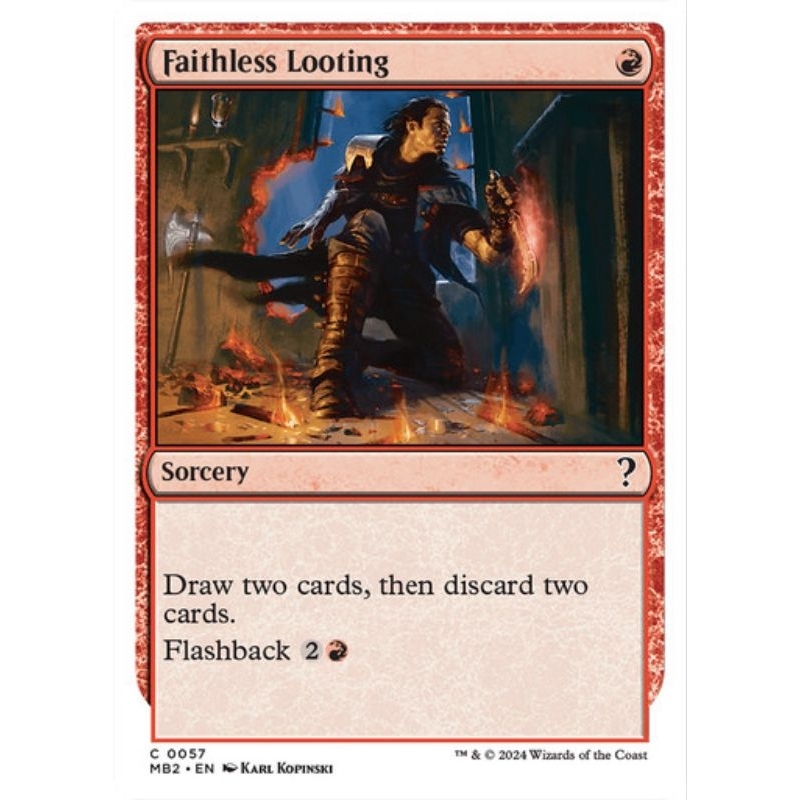 MTG Mystery Booster 2 - Faithless Looting [White Border] | Shopee Malaysia