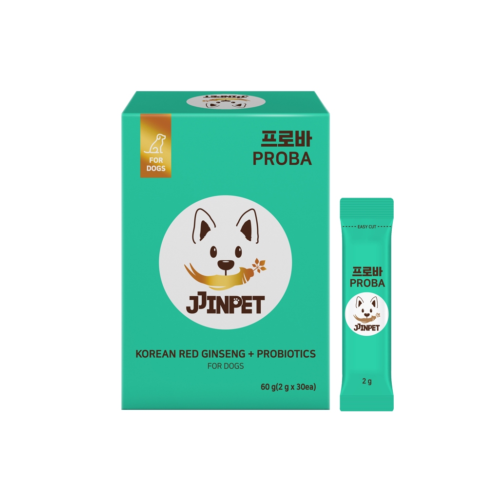 JJINPET PROBA All Ages Dog Supplements Korean Red Ginseng Probiotics 30 ...