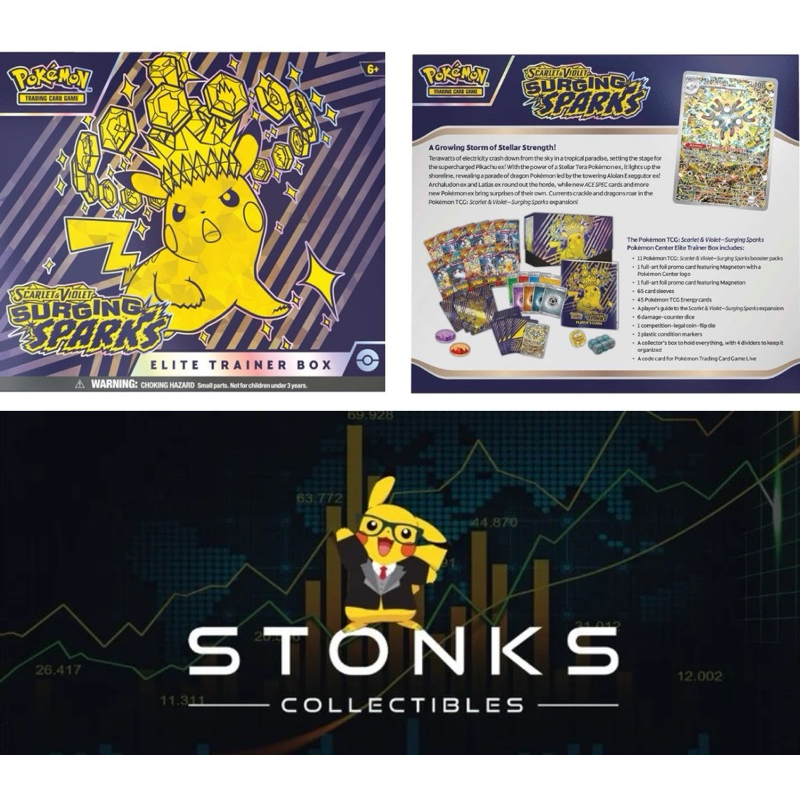 Pokemon TCG SV08 Surging Sparks Elite Trainer box ETB SV-08 | Shopee Malaysia