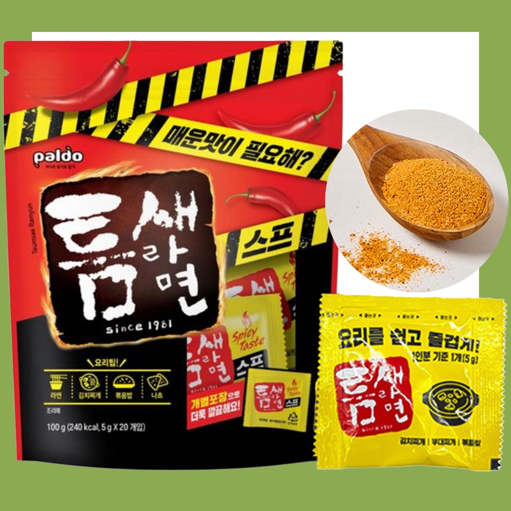 Paldo Teumsae Ramen Spicy Powder 5g x 20 Sticks / Teumsae Ramen ...