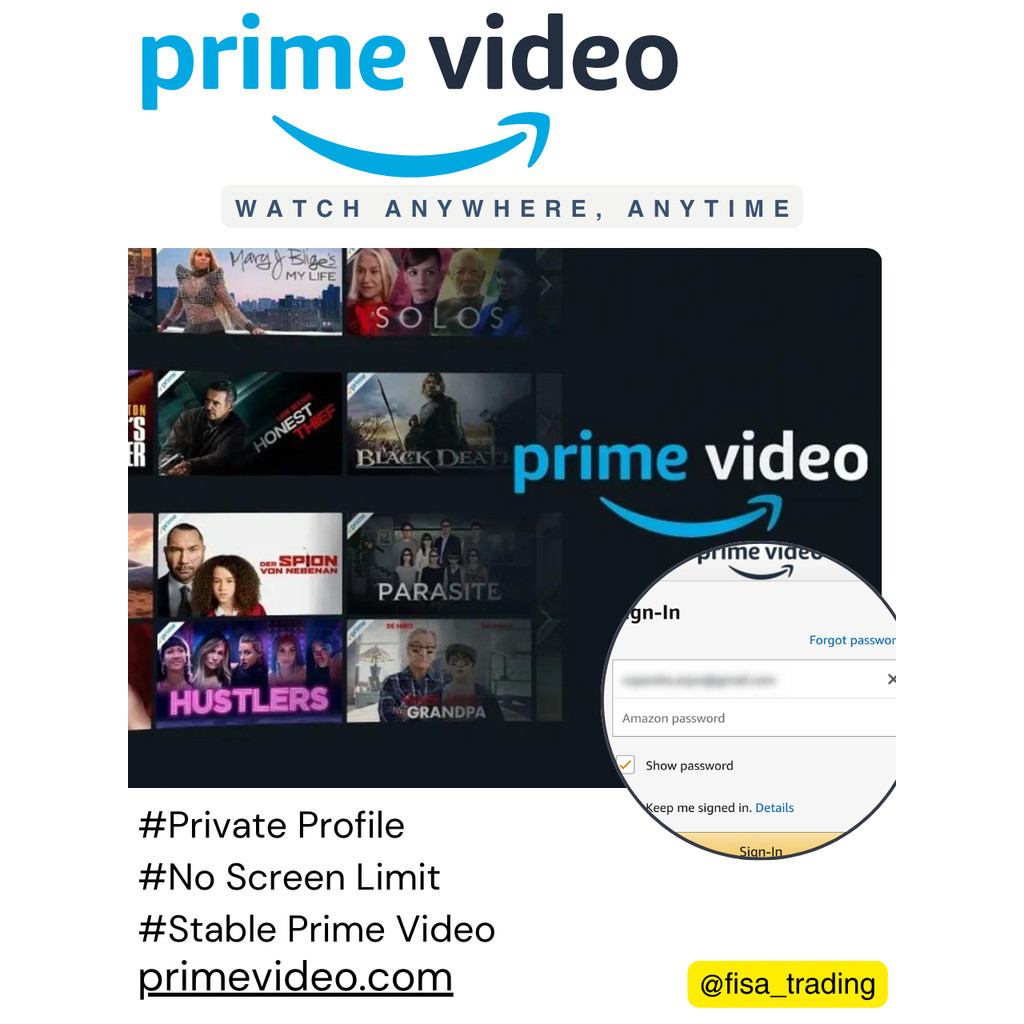 AMAZON PRIME VIDEO [SELF REDEEM] - Official Account / Private Profile ...