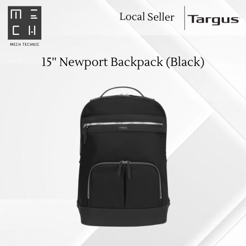 Targus 15'' Newport Backpack (Black) | Shopee Malaysia