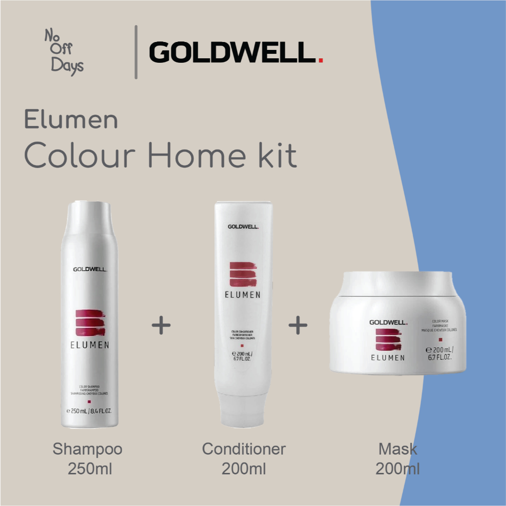 Goldwell Elumen Color Home Kit (Shampoo 250ml, Conditioner 200ml, Mask ...