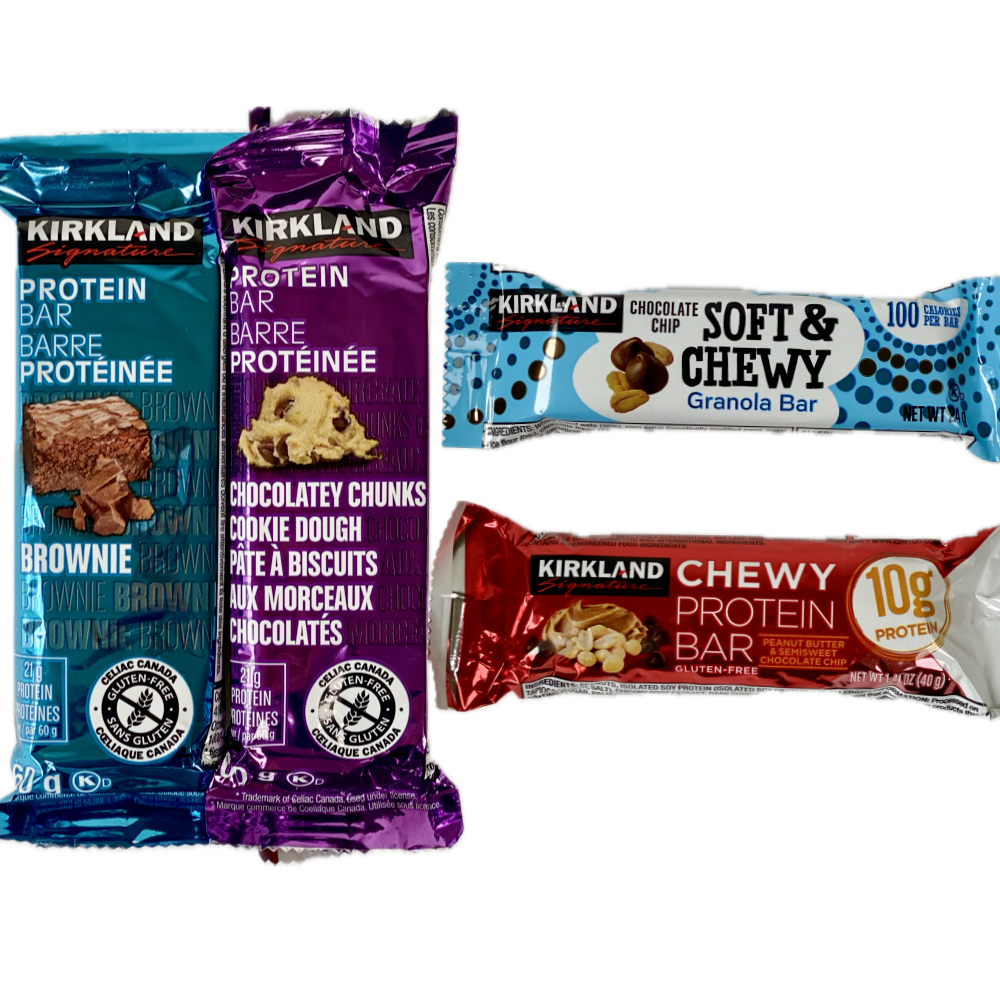 KIRKLAND Protein Bar Bundle | Protein, Chewy Protein & Chewy Granola ...