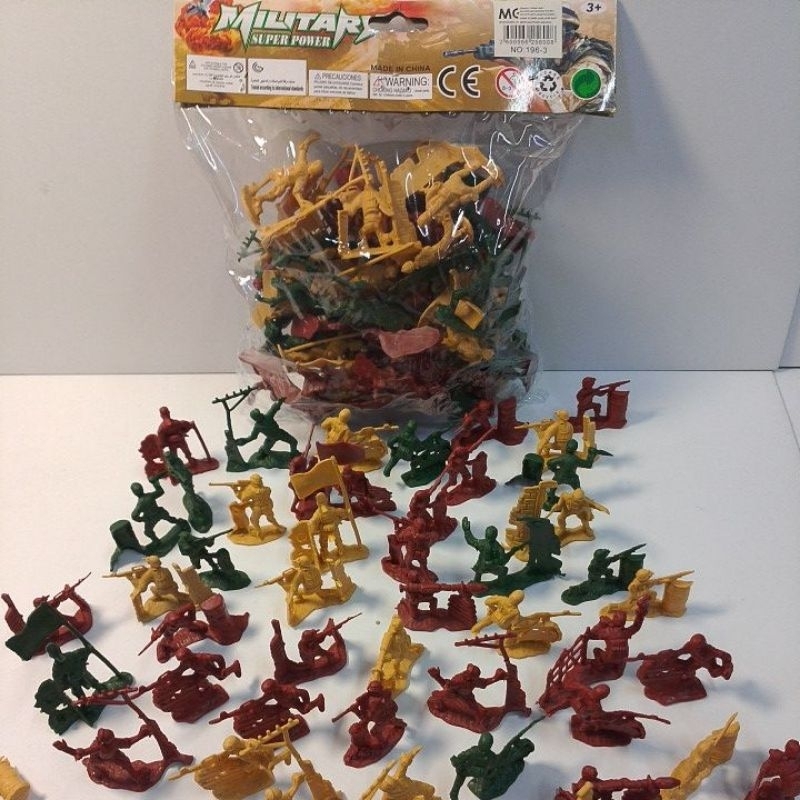 Military playset plastic toy soldier Army men Mainan patung askar ...
