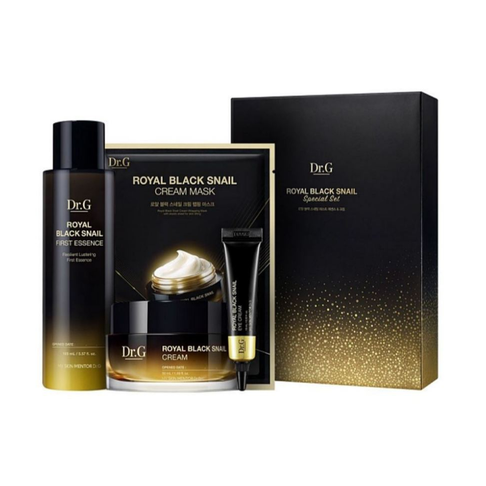 🇰🇷 [Dr.G] Royal Black Snail Special Set I Essence 165ml + Cream 50 ml + Eye Cream 10ml + Mask16g ...
