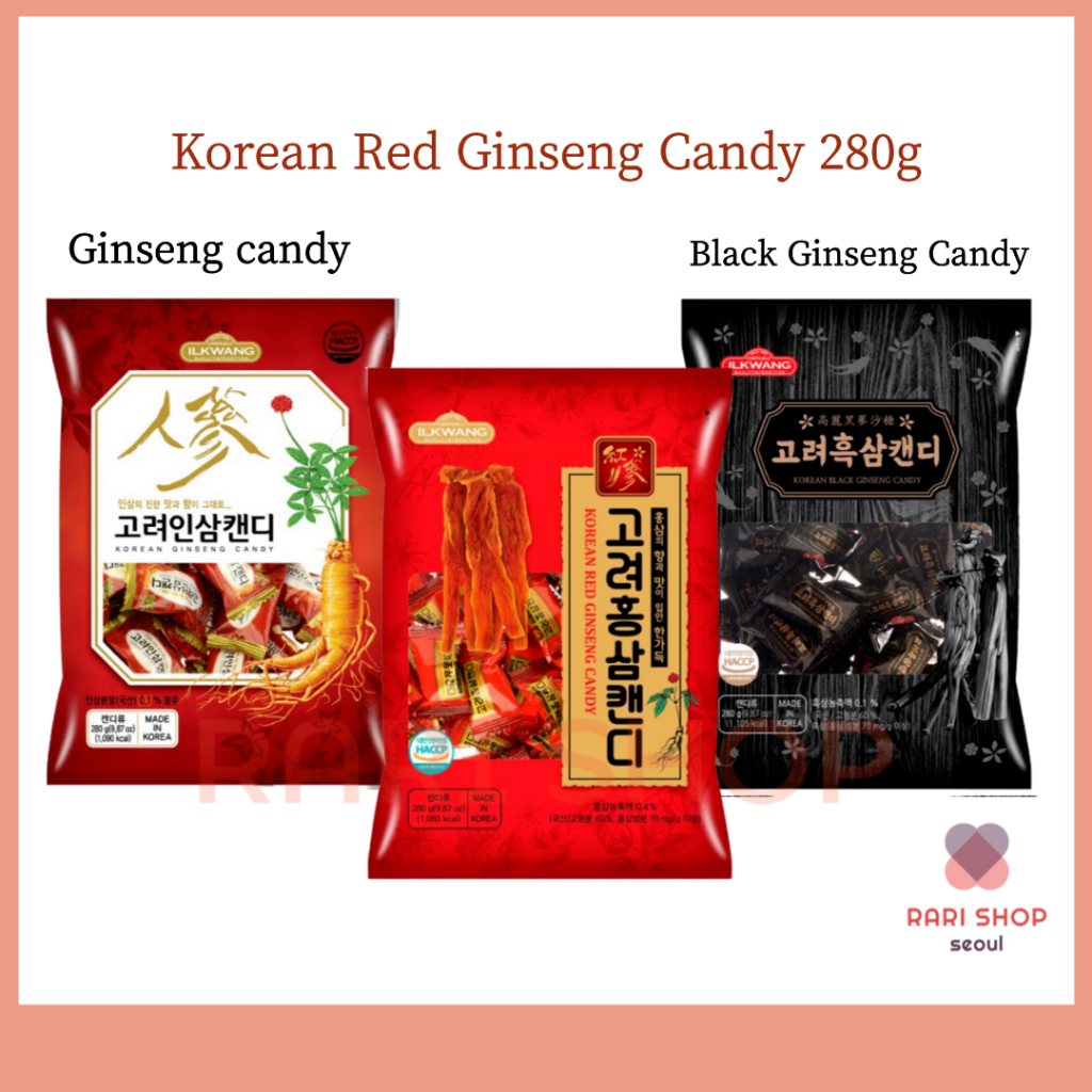 [Ilkwang] Korea Red Ginseng Candy (280g) Ginseng candy (280g) | Black ...