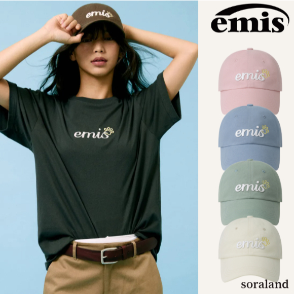 [emis] Unisex LETTERING LOGO BALL CAP (NEW) | Shopee Malaysia