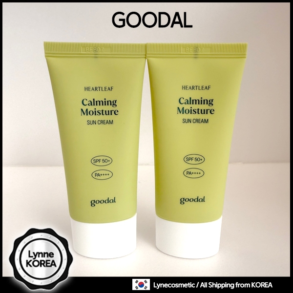 [1+1] GOODAL Heartleaf Calming Moisture Sun Cream 50ml / Face Sunscreen ...