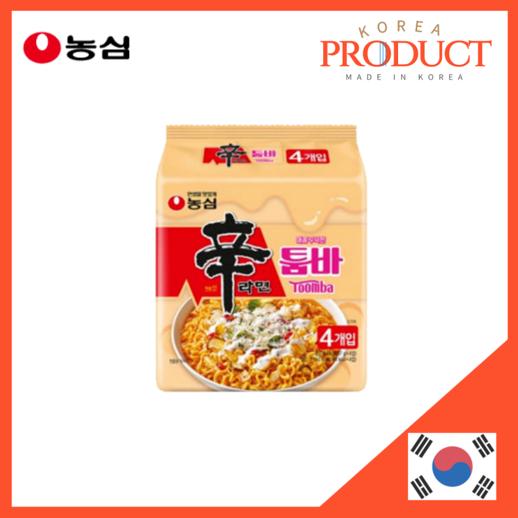 NONGSHIM Shin Ramyun Toomba 137g x 4 Korean Instant Ramyun Ramen Creamy ...