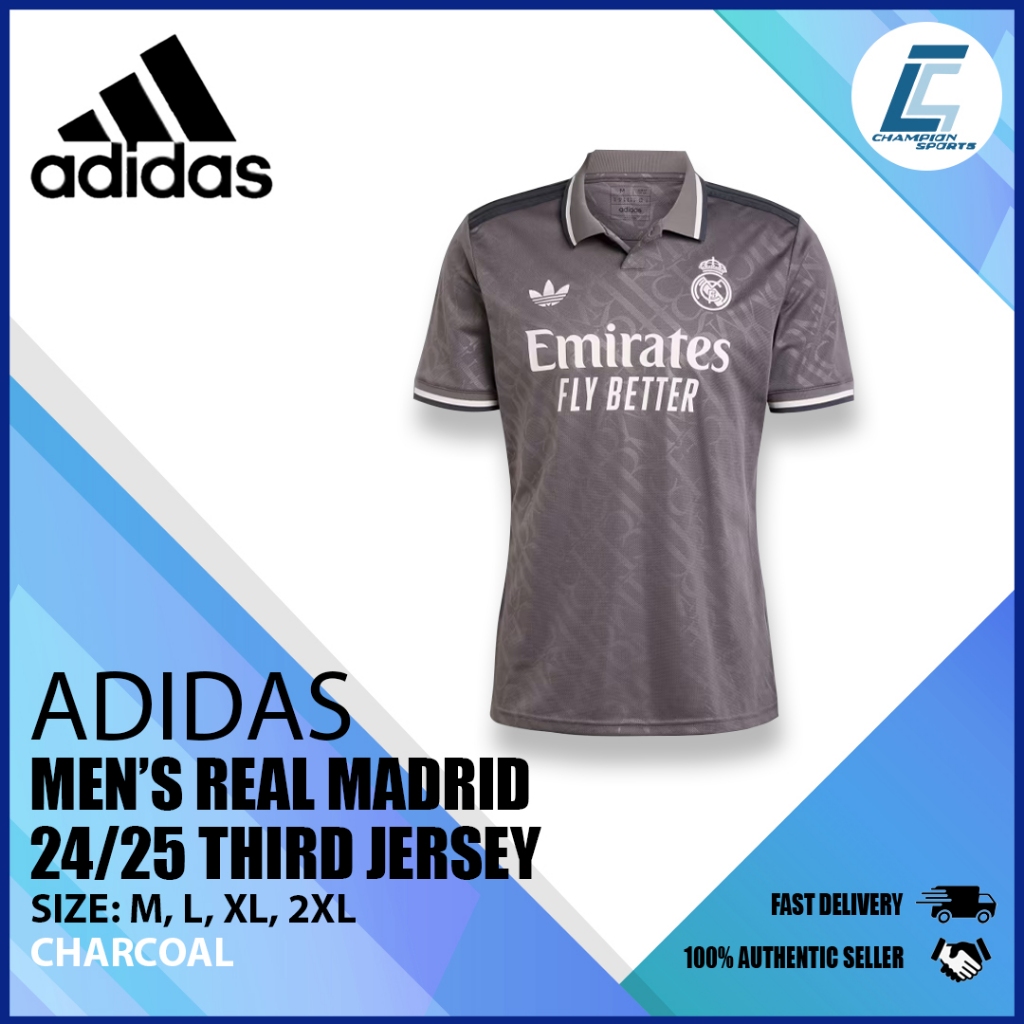 Adidas Men's Real Madrid 24/25 Third Jersey (IY1763) | Shopee Malaysia