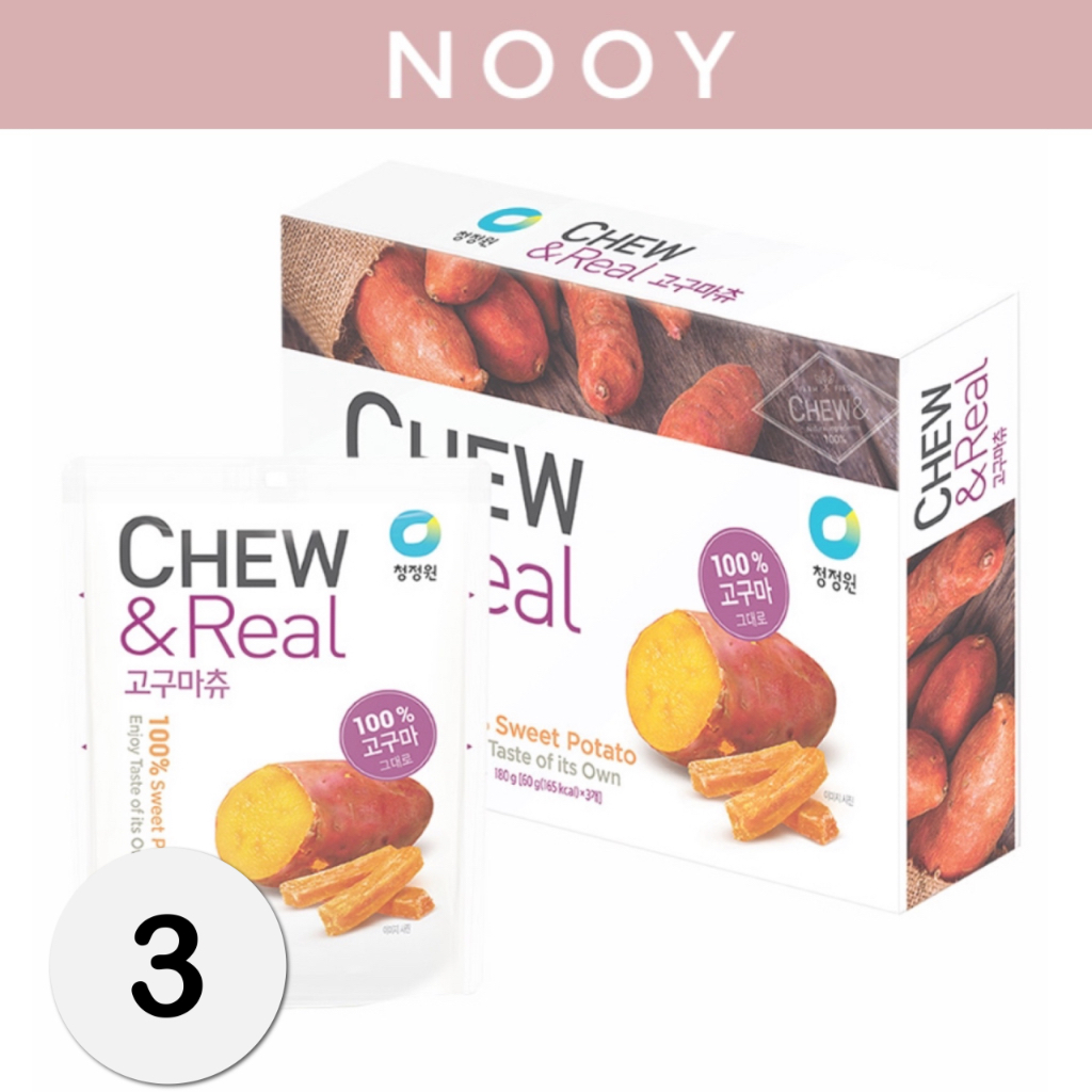 [Chungjungone] Sweet Potato Chew & Real 60g 3ea (100% Korea Sweet Potato/Diet/Sliming/Well being ...