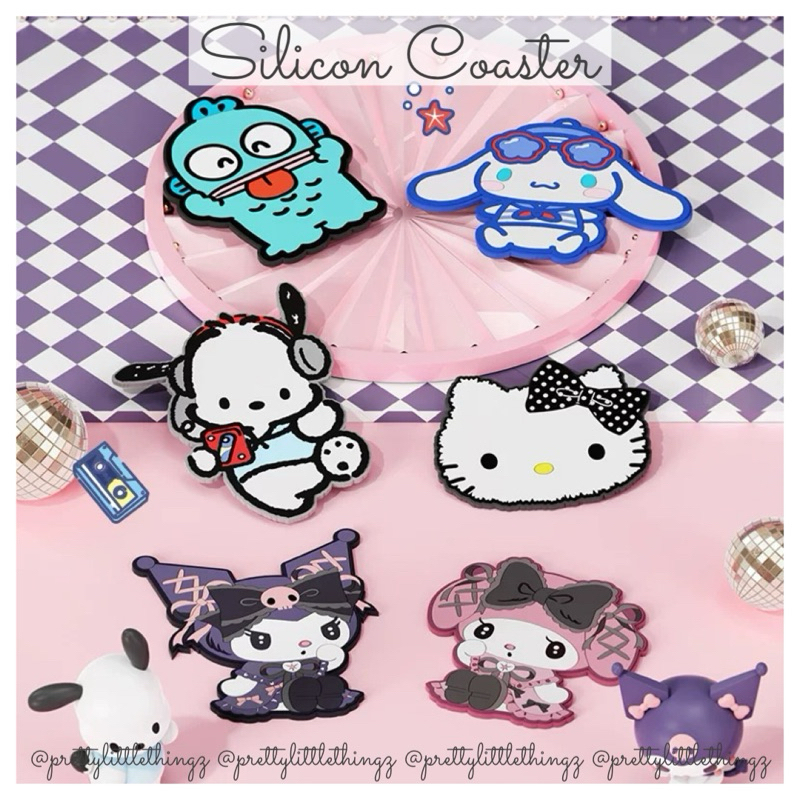 * SG * Silicon Coaster (Hangyodon, Kuromi, Melody, Cinnamoroll ...