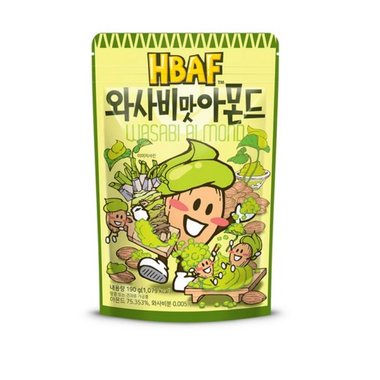 Korean HBAF Wasabi Almond 40g/190g | Shopee Malaysia